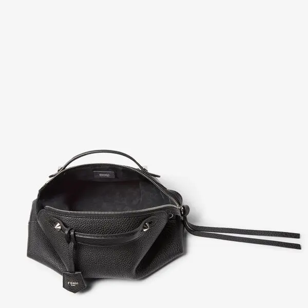 Fendi By The Way Soft Medium Black Cuoio Romano Leather Bag